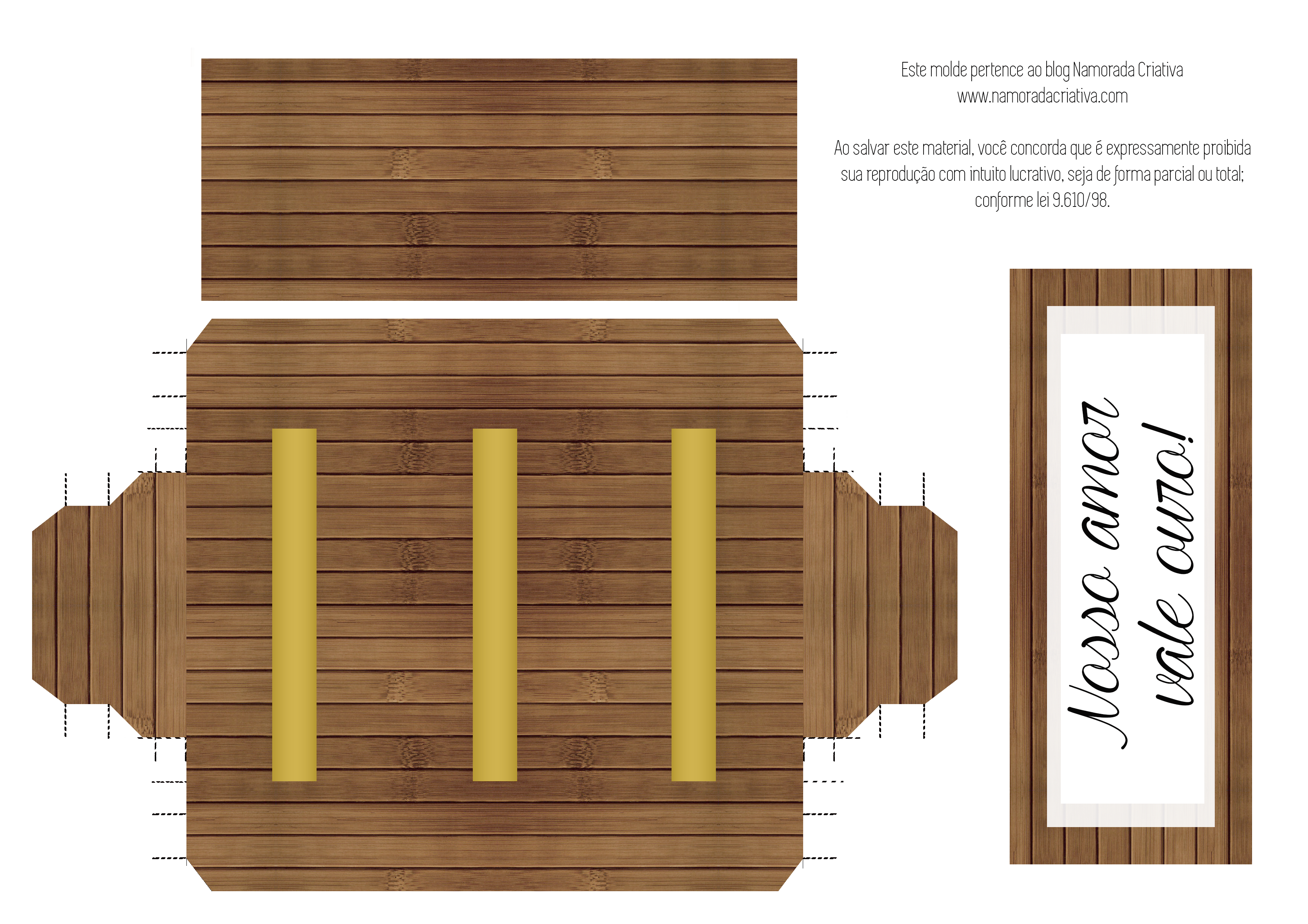 DIY: Baú “Você vale ouro” | Namorada Criativa - Por Chaiene Morais
