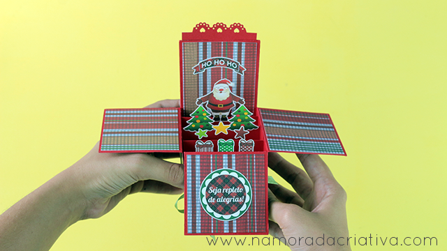 DIY: Card in a Box de Natal | Namorada Criativa - Por Chaiene Morais