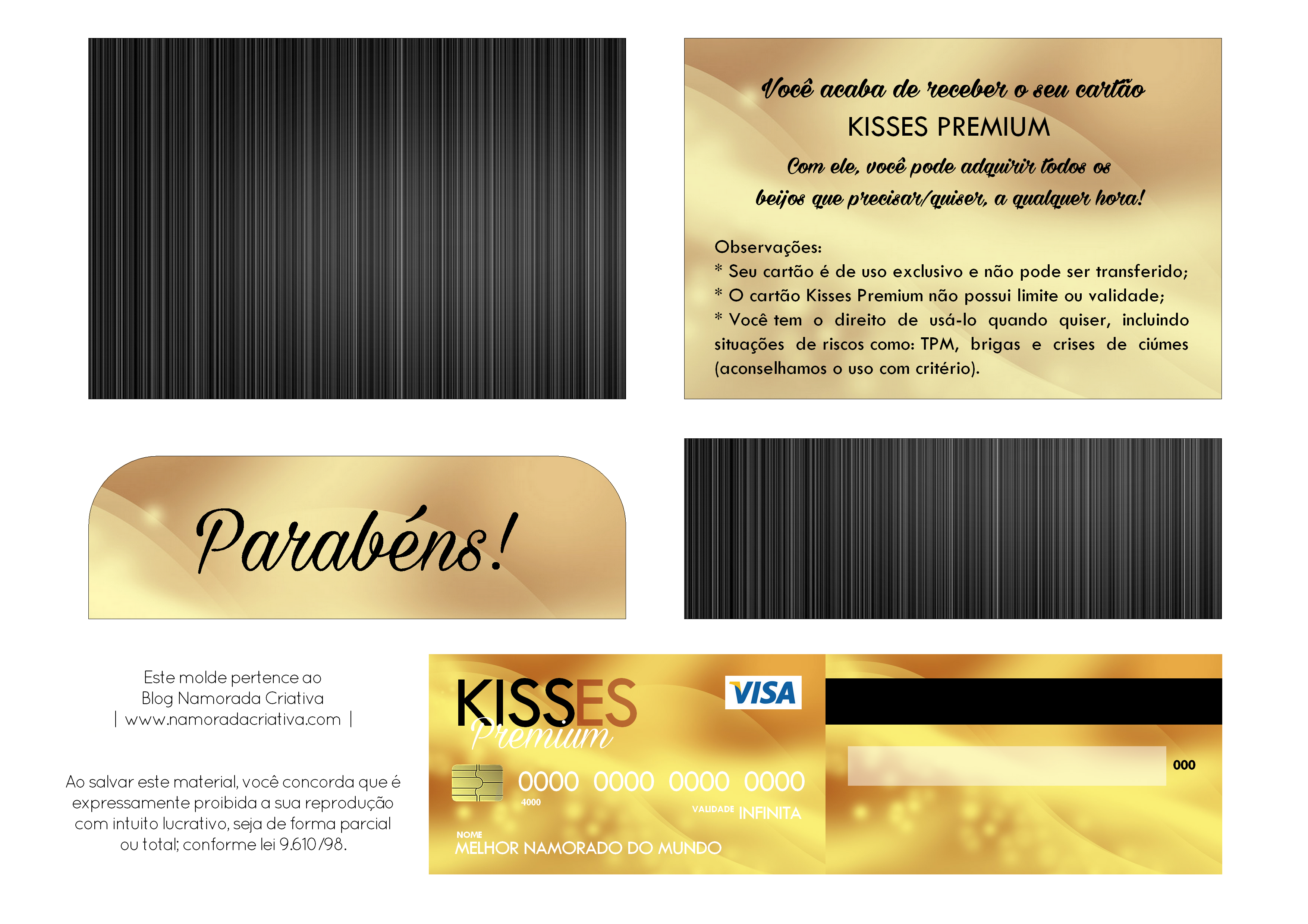 DIY: Kisses Premium – Cartão de Beijinhos sem Limite | Namorada ...