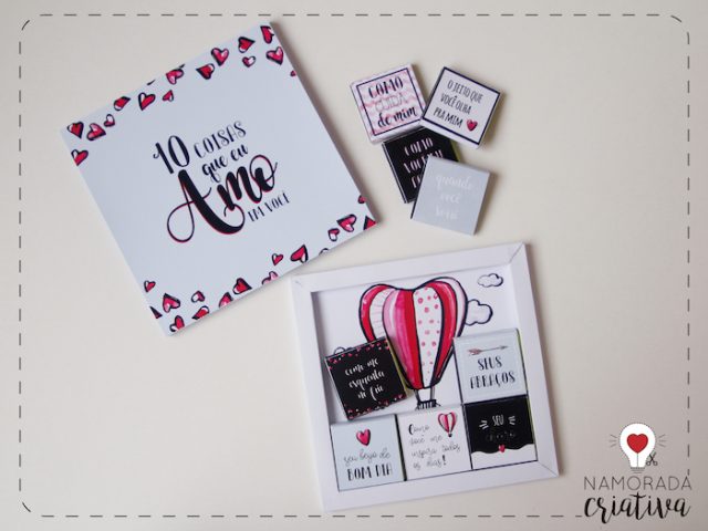 Diy Cartão Chocolate “10 Coisas Que Eu Amo Em Você” Namorada